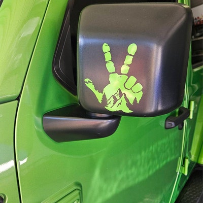 Set of 2 Sea Turtle Hand Wave Decals for Jeep Side Mirrors Hand Wave ...