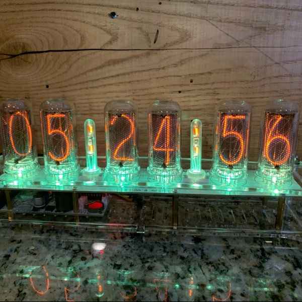 DIY KIT IN-12 Nixie Tube Clock Acrylic Stand [sockets] [tubes Power ...