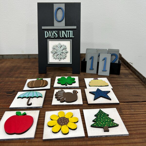 MINI Countdown Sandwich Board Interchangeable Leaning Sign File SVG ...