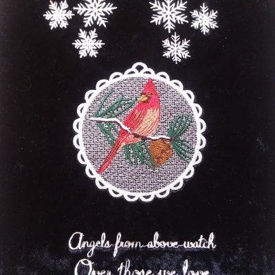 FSL Christmas Cardinal Ornaments Free Standing Lace Letters Machine ...