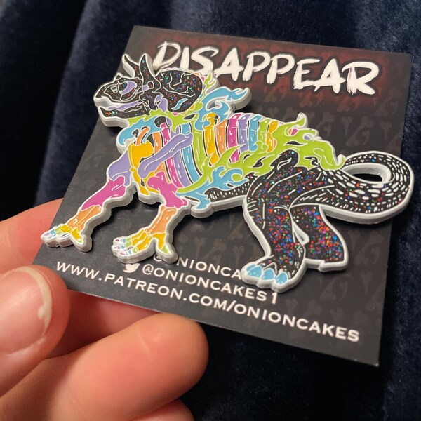 Disappear Mosasaurus Pin Enamel Pin Disappear Dinosaur Gift for Pin ...