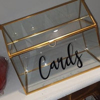 Cards Vinyl Decal, Wedding Card Box Decal, Wedding Venue, Gift Box ...