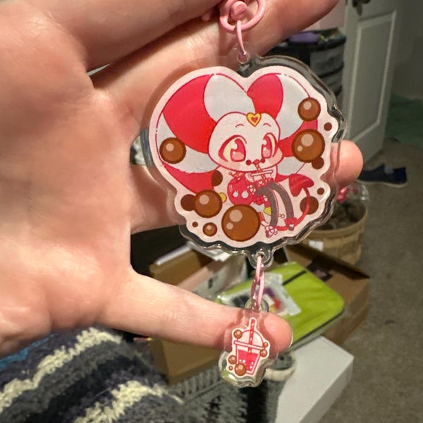 CIRCUS AU Boba Keychains - Stolas/blitz/fizzarolli | Helluva Boss - Etsy