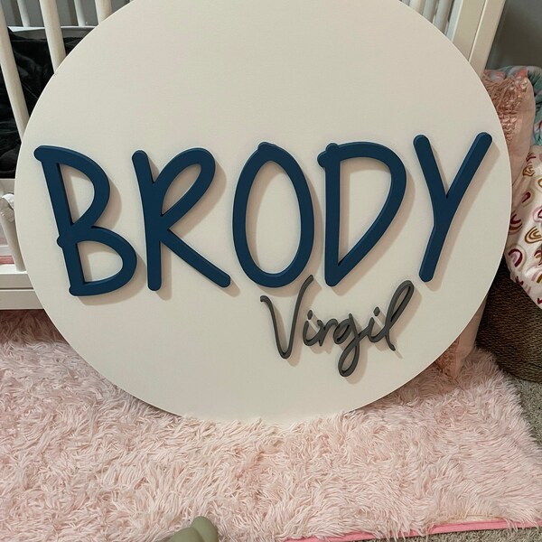 12-36" Large Wood Name Sign | Child or Baby Name Sign | Nursery Sign ...