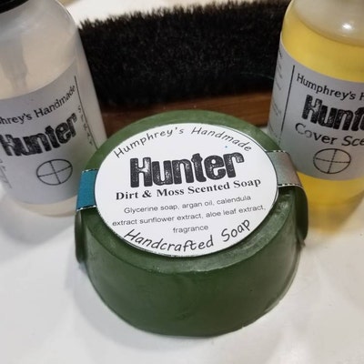 HUNTER Soap, Dirt and Moss Scented Men's Shave & Shampoo Soap, Men's ...