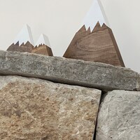 Wooden Mountain Decor, Nursery Decor, Rustic Wedding Table Numbers ...