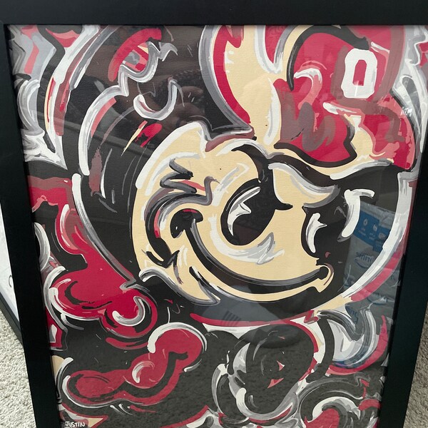 The Ohio State University Vintage Brutus 16x20 Rolled Canvas PRINT by ...