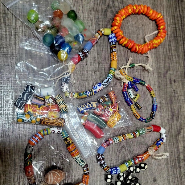 Batik African Beads, Tribal Beads - Etsy