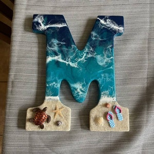 Personalize Beach Letter for Wall Monogram Initial Decor - Etsy