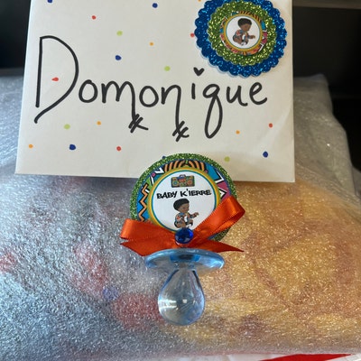 12 Baby Boy Prince Fresh 90s Hip Hop Themed Pacifier Necklaces Favors ...