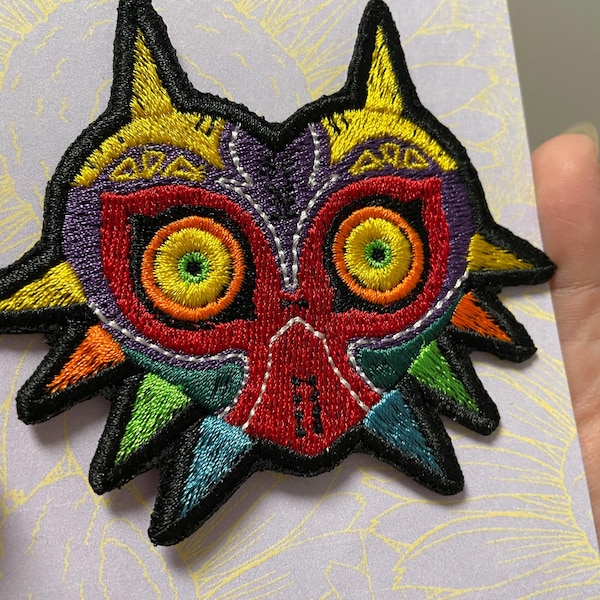 Majora's Mask Embroidered Iron-on Patch TLOZ Skull Kid Cursed Mask ...