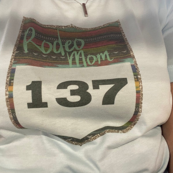 Printable Sublimation Design, Back Number Rodeo Mom 4, Png Images With ...