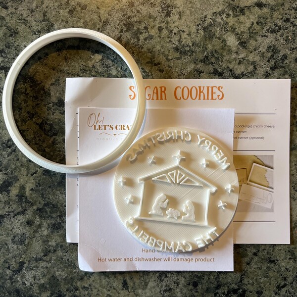 Personalized Couples Names Cookie Cutter Fondant Stamp With Date - Etsy