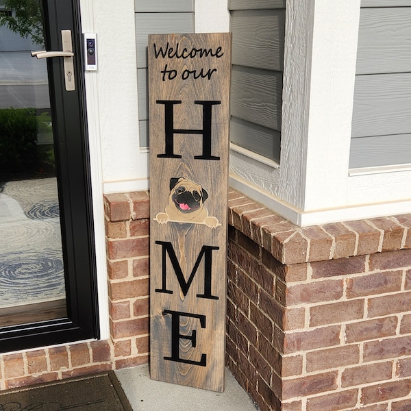 Personalized Dog Welcome Sign or Porch Leaner - Etsy