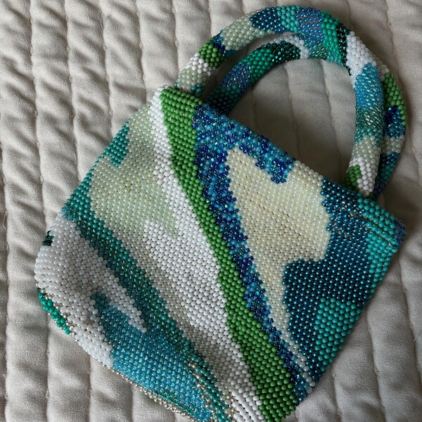 Swirly Bead Crochet Bag Pattern - Etsy