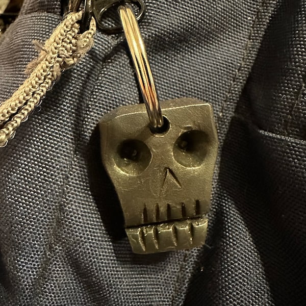 Hand Forged Steel Skull Keychain, Blacksmith Made. Great Gift Idea! - Etsy