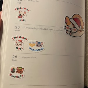 Kawaii Cat Workout Planner Stickers, Workout Reminders, Cute Planner ...