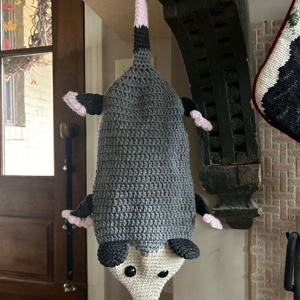 Possum Holiday Stocking, Crochet Possum Christmas Stocking, Possum Bag ...