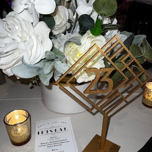 Tall Art Deco Table Numbers Wedding Table Numbers Wood Table Numbers ...