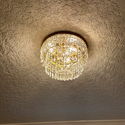 24 Vintage 60's Chandelier Chain, With Ornate Brass Design Links, Mid ...