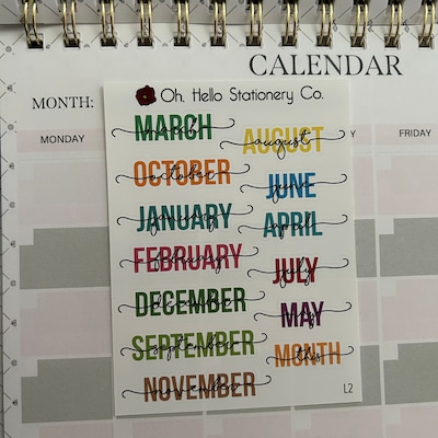 Note Page Header Sticker Set Bullet Journal, Planners, Erin Condren - Etsy