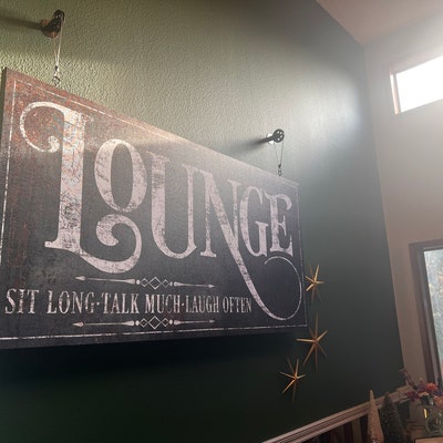 Modern Farmhouse Wall Decor Family Lounge Sign Large Rustic - Etsy