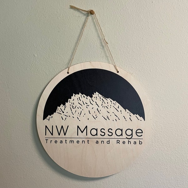 Small Business Booth Hanging Sign Your Actual Logo Round Creative Moon ...