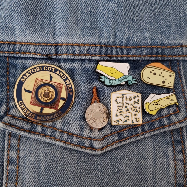 Cheese Enamel Pin Badge, Cheese Gifts, Food Pin Badge, Kawaii ...