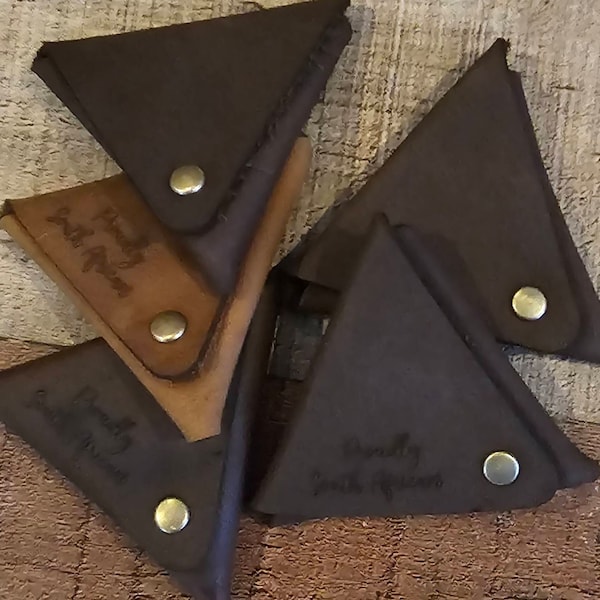 Leather Triangle Coin Pouch Pattern: PDF, SVG, DXF (laser Cut) - Etsy