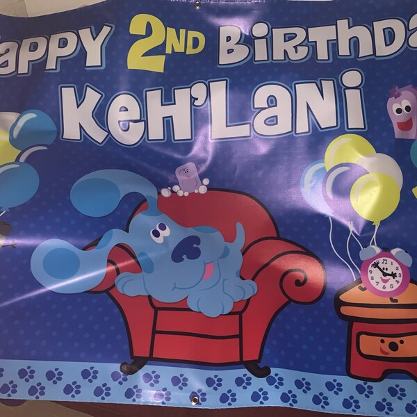 Blue's Clues Birthday Banner, Blue's Clues Party Banner, Blue's Clues Banner, Birthday Banner ...