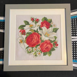 Summer Bouquet Cross Stitch Patterns, Peony Cross Stitch Patterns, Summer Cross Stitch Pattern ...