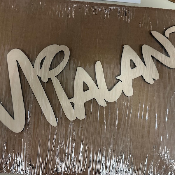 Wooden Name Signs Wooden Letters Personalized Wood Design Laser Cut Out ...