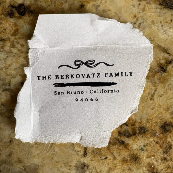 Cute Bow Return Address Stamp | Personalized Self Inking Rubber ...