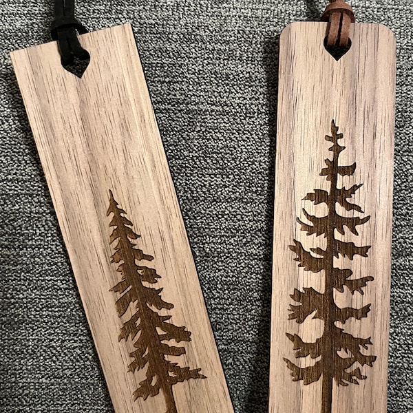 Pine Tree Wooden Bookmark With Custom Name | Personalized Gift | Gift ...