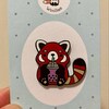 Bubble Tea Red Panda Enamel Keychain. Cute Red Panda Drinking Boba Tea ...