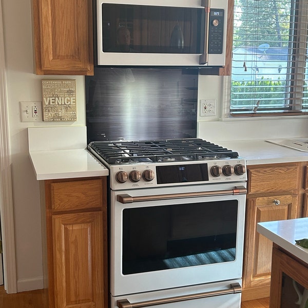 Tempered Glass Stove Backsplash Panel, Stove Back Cover, Kitchen Decor ...