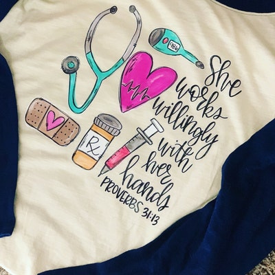 Sublimation & Htv Transfers Nurse She Works Willingly - Etsy