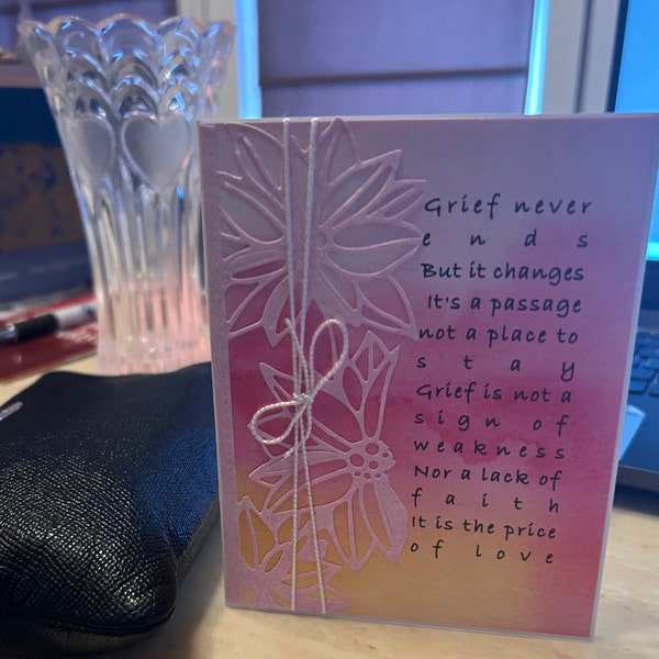 Handmade Sympathy Card. Bereavement. Grief. Loss of a Loved One ...