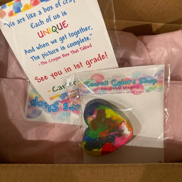 HEART CRAYON Box That Talked Poem, Student Gift From Teacher ...