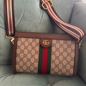 Tan Genuine Leather Crossbody Strap With Gold Hardware Rings, Strap Kit ...