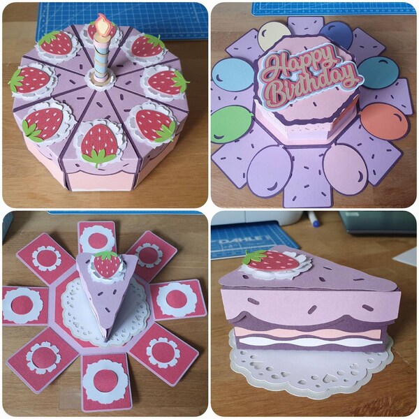 BIRTHDAY CAKE 3D SVG Explosion Box Instant Download Project for Cricut ...