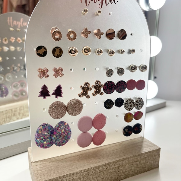 Personalised Earring Stand, Earring Display Stand, Jewellery Stand ...