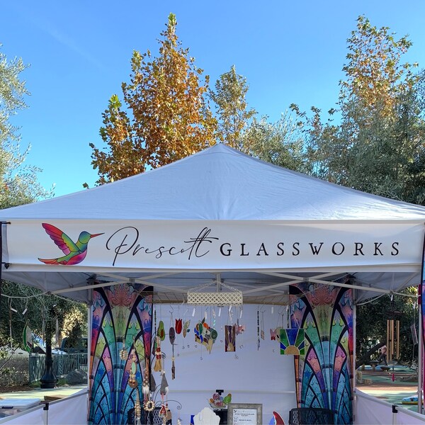 Custom Vinyl Tent Canopy Header Banner | Personalized With Logo ...