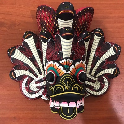 Ceylonese Wooden Hand Carved Traditional Gini Raksha fire - Etsy