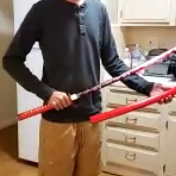 Handmade Chokuto Ninjato Straight Sword Folded Damascus Steel Blade ...