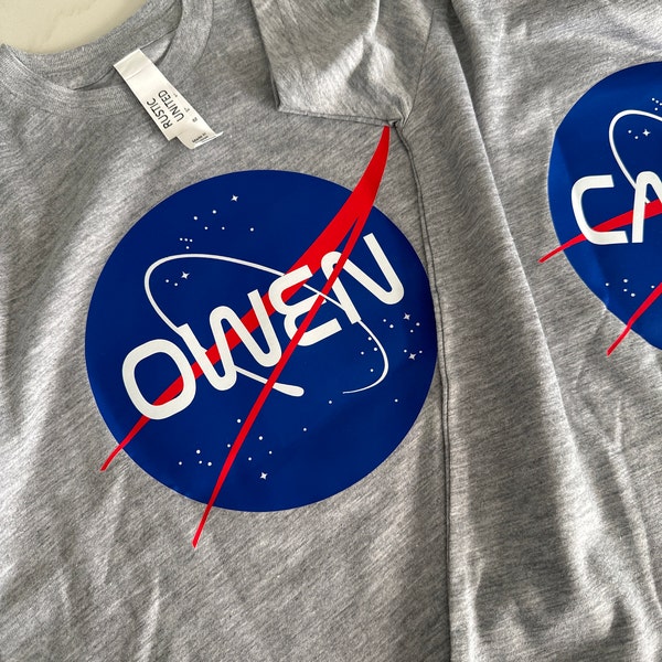 Custom NASA Name Shirt, Nasa Mom Shirt, Personalized Nasa Shirt, Space ...