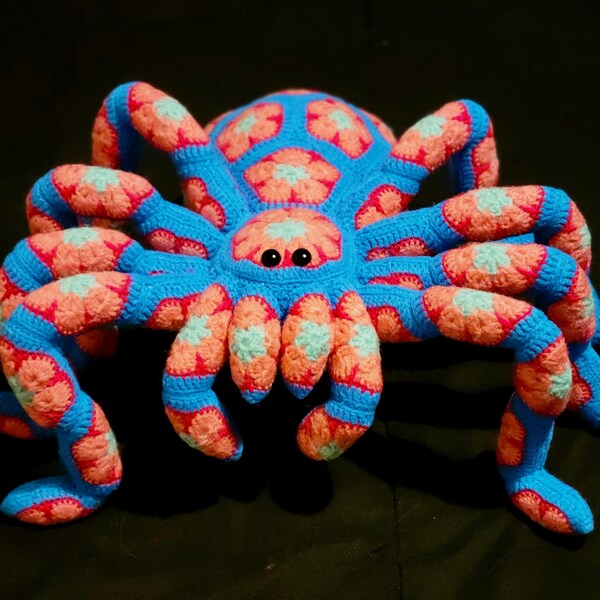 Combo 2 Pattern Crochet African Flower Tarantula Spider PLUS Solid ...