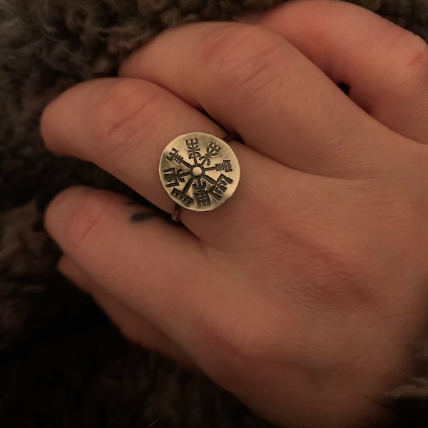 Vegvisir Ring - Icelandic Viking Jewelry - for Women - Viking Compass ...
