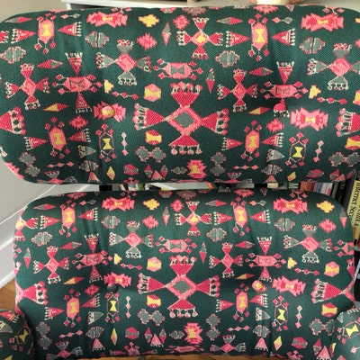 SOLD Creative Custom Reupholstery Pair of Vintage Swoop Wingback Accent ...