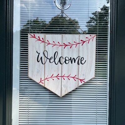 Baseball Sign, Home Plate Sign, Baseball Name Sign, Personalized ...